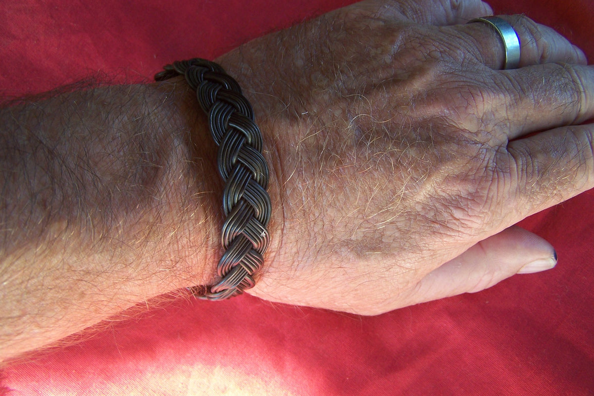 ME5 Braided elephant hair bracelet with sterling silver clasp – Just ...